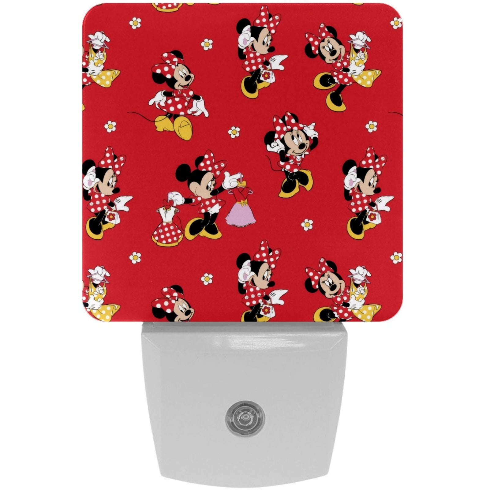 2-Pin Plug into Wall [2 Pack] Minnie Mouse Square LED Night Light 0.5W ...