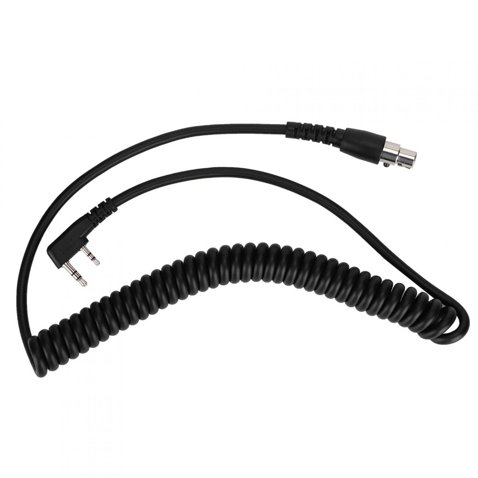 2-Pin to 5-Pin Coil Cord Cable for Kenwood/HYT/Baofeng/Relm Two Way ...