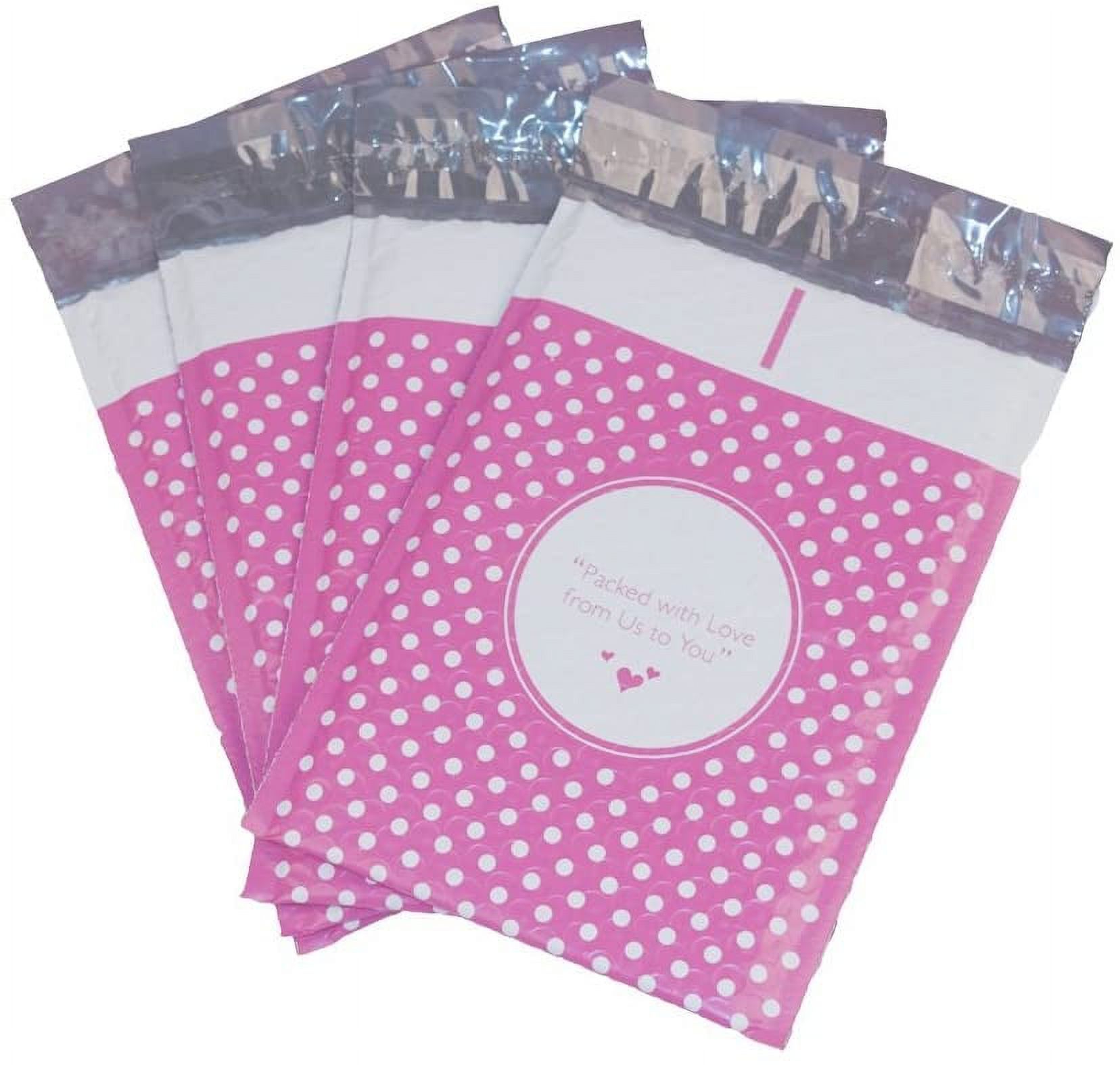 #2 Pink Dot (Packed with Love from Us to You) Poly Bubble Mailers 8 ...