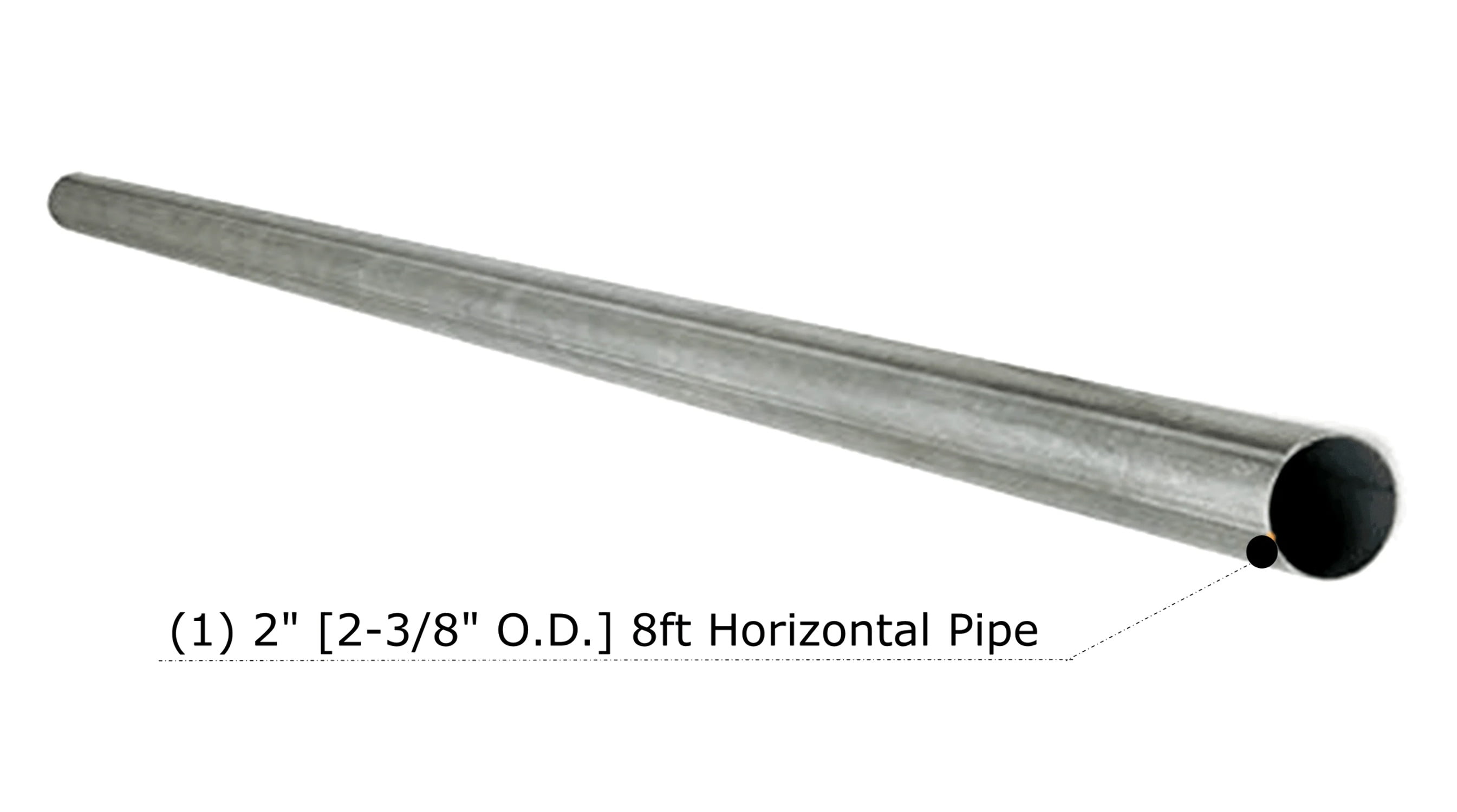 2 Pipe (2-3/8 Outside Diameter) Pipe, Galvanized Steel, for mounting wind turbines and solar ...