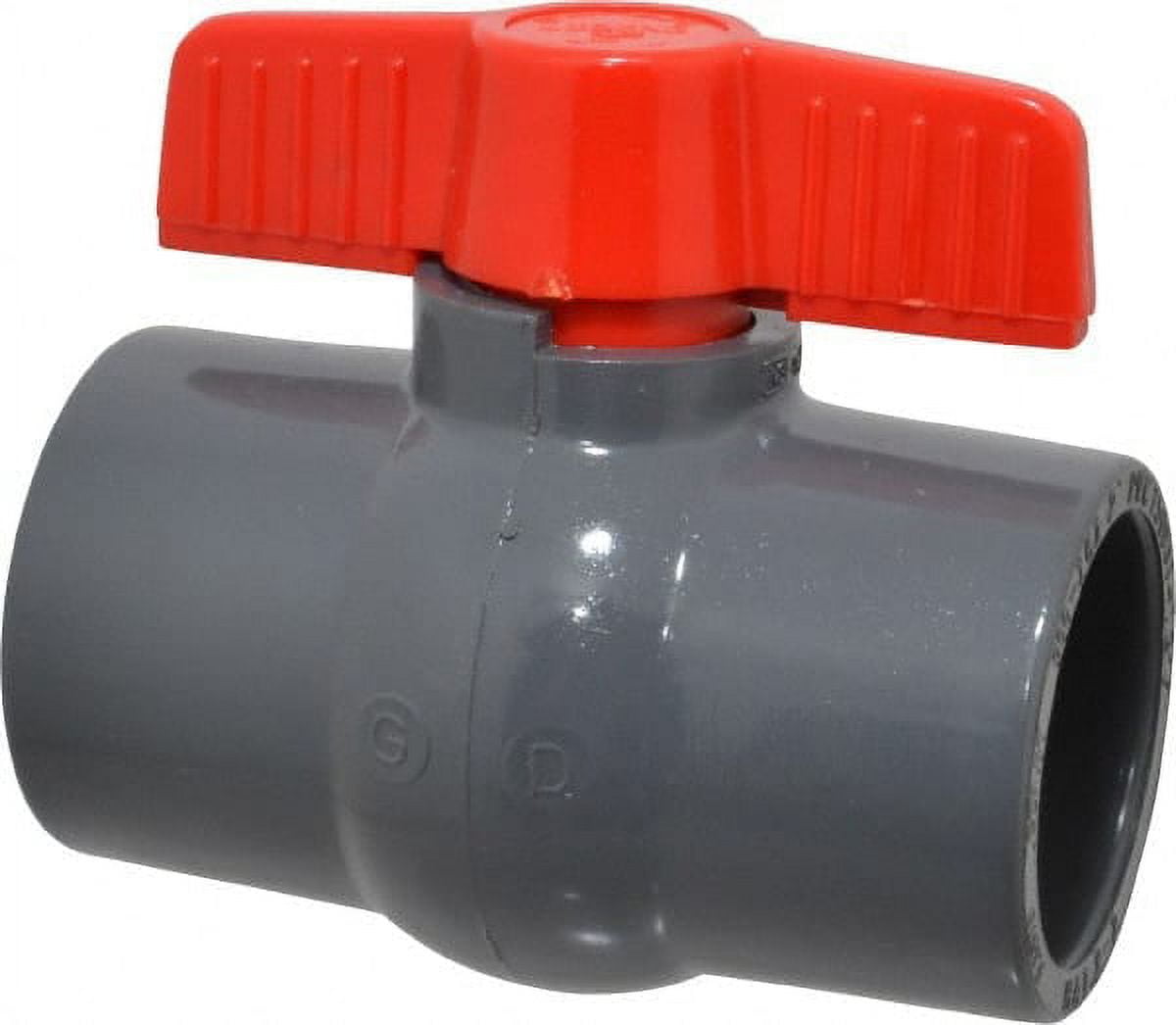 2" Pipe, Full Port, PVC Miniature Ball Valve - Walmart.com