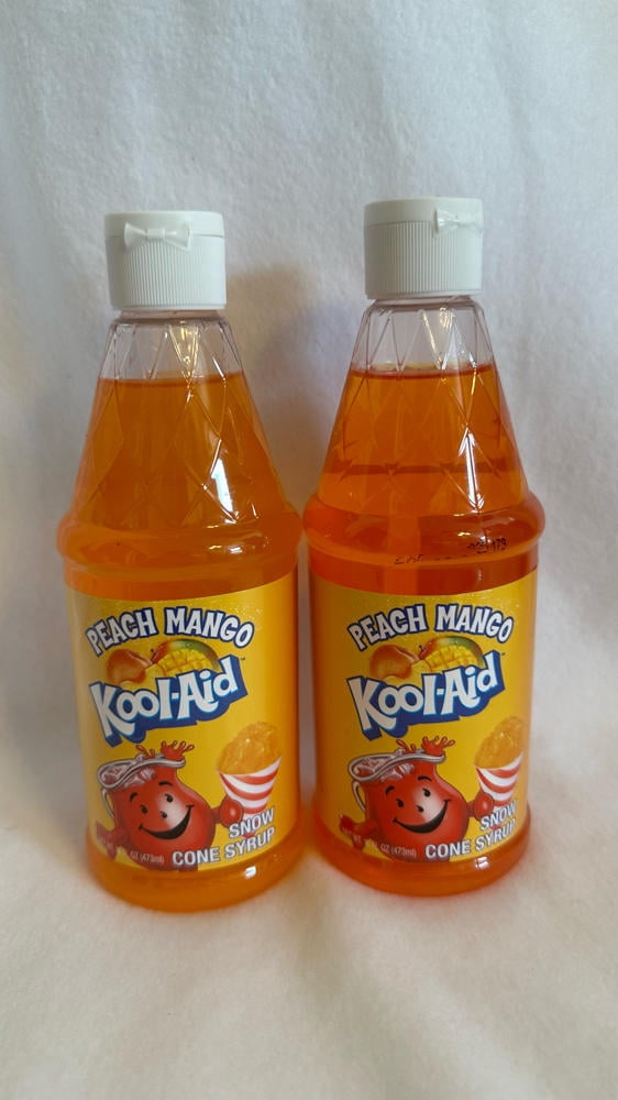 2 Pk Kool-Aid KASCSYRP16PM 16-Oz. Snow Cone Syrup, Peach Mango ...