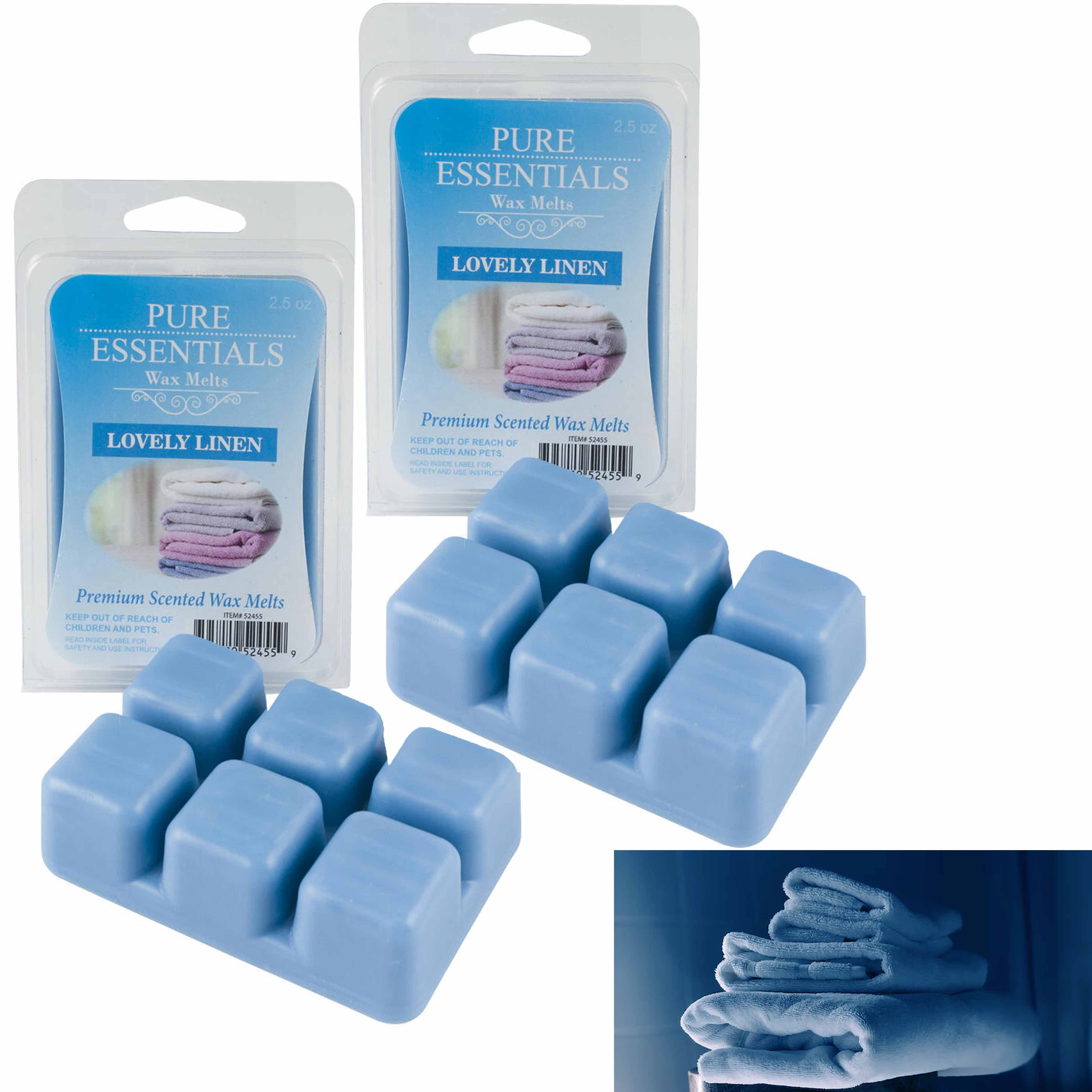 2 Pk Wax Melts 12 Highly Scented Linen Fresh Fragrance Candle Cubes ...