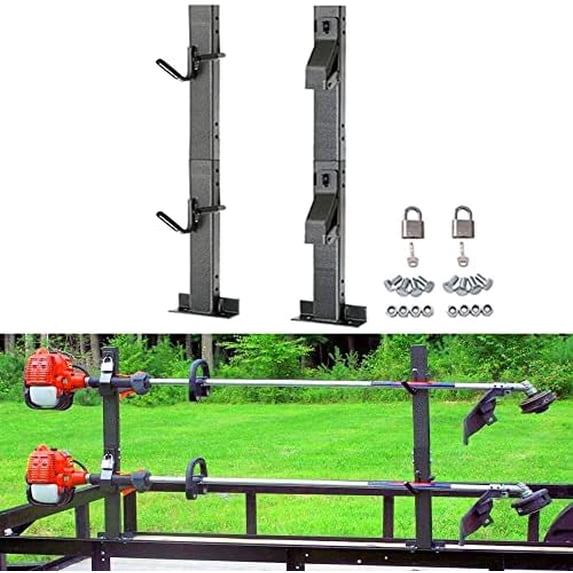 2 Place Locking Trimmer Rack Trim line Holder Fit for Open Landscape ...