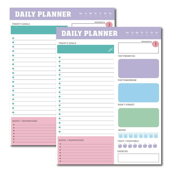 2 Plan Scratch Pad Household Memo Pads Meals Tracker Tear off Notepad ...