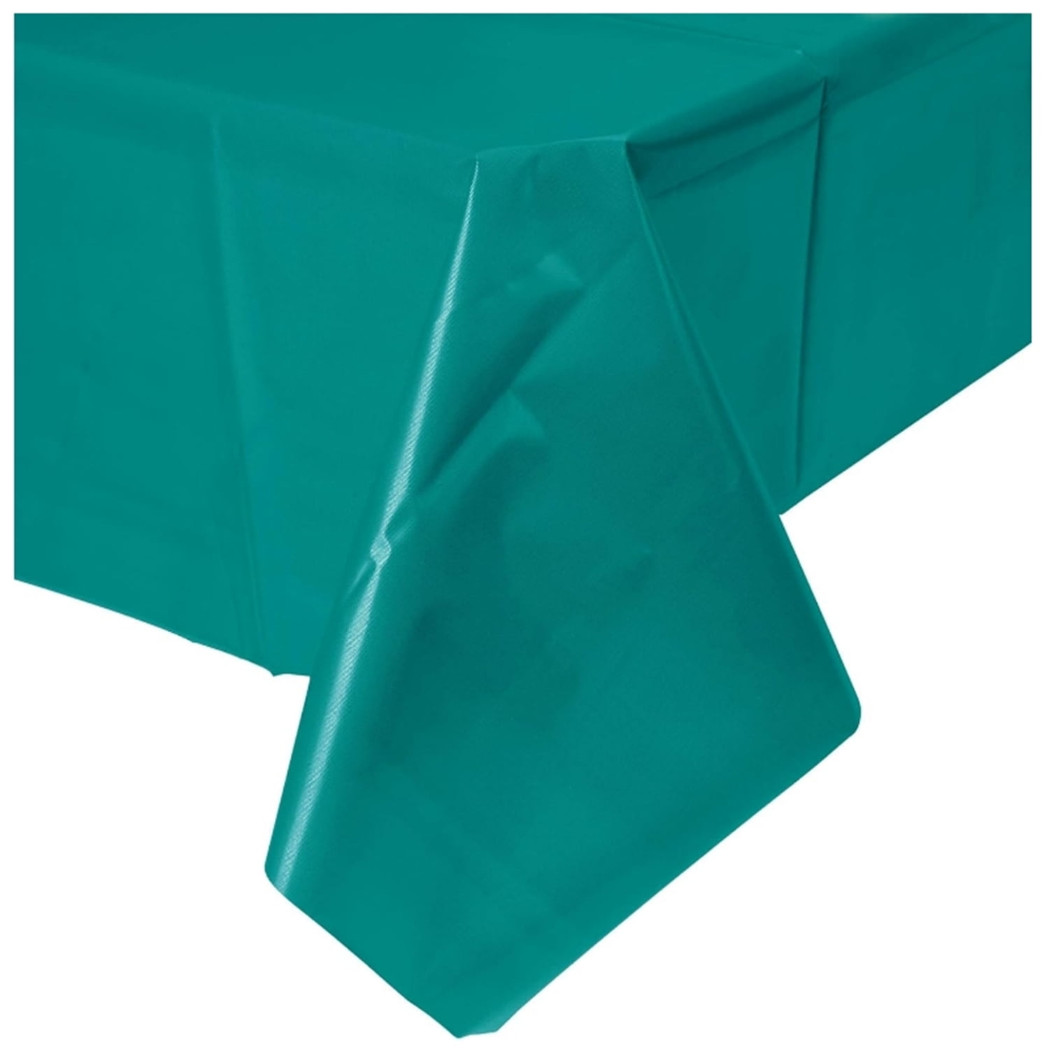 2 Plastic Rectangular Tablecloths 54"X 108" Table Cover - Teal ...