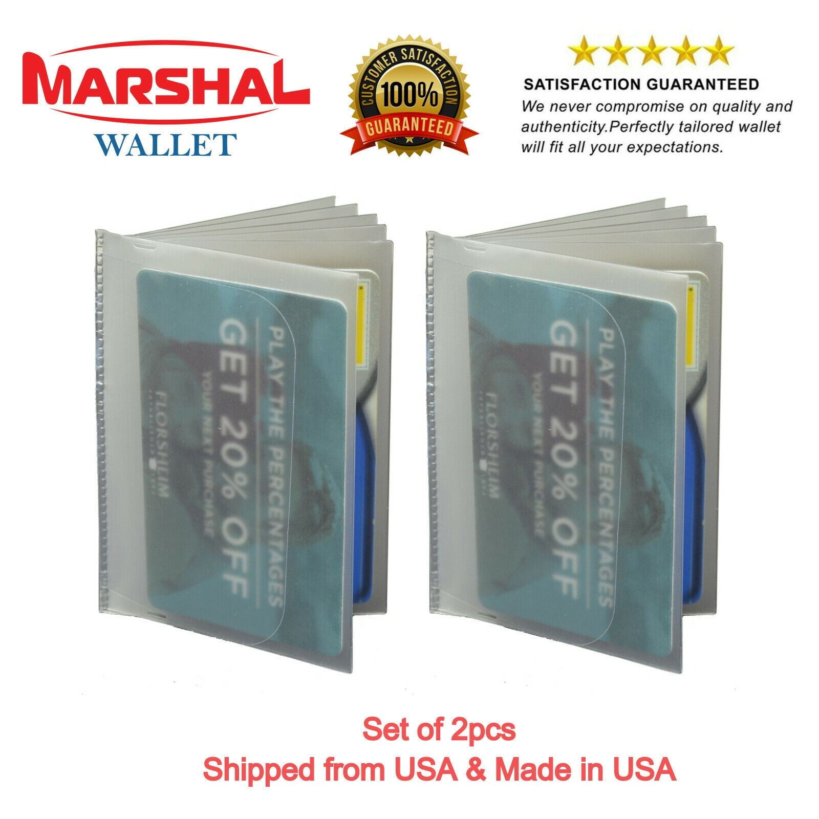 menswallet Plastic Wallet Inserts, 6 Page Picture Card Holders, Bifold ...