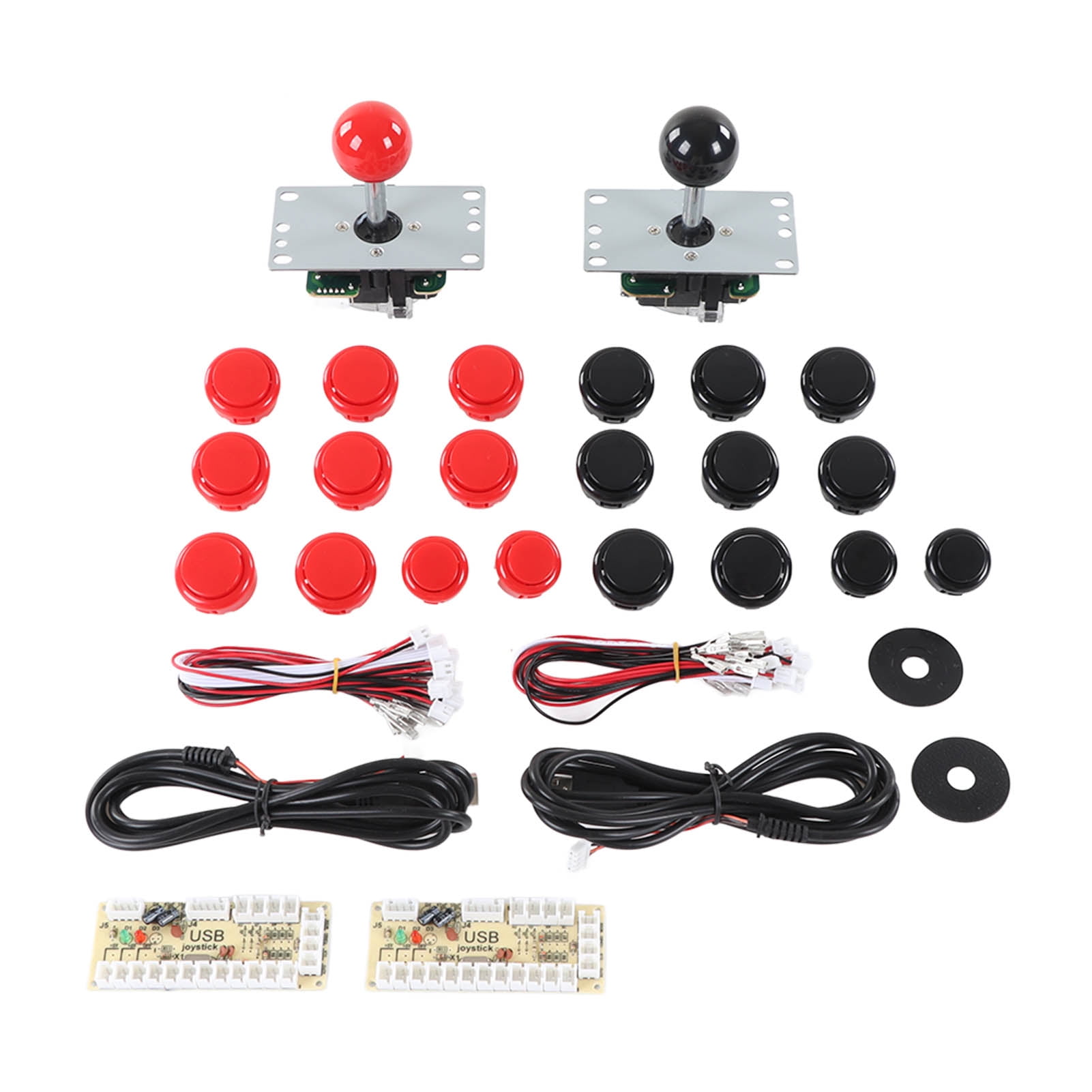2 Player Arcade Game DIY Kit with USB Computer Joystick Circuit Board ...
