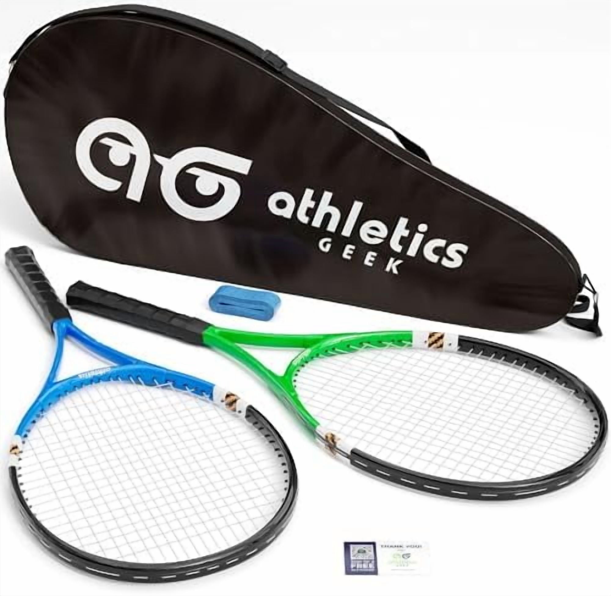 2-Player Lightweight Tennis Racket Training Set: 27-inch Recreational ...