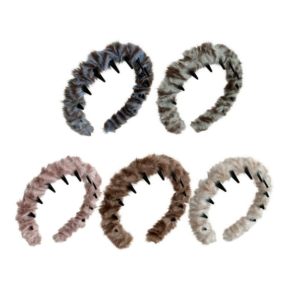 2. Plush Waved Headband Teeth Design Soft Unisex Hairband For Office ...