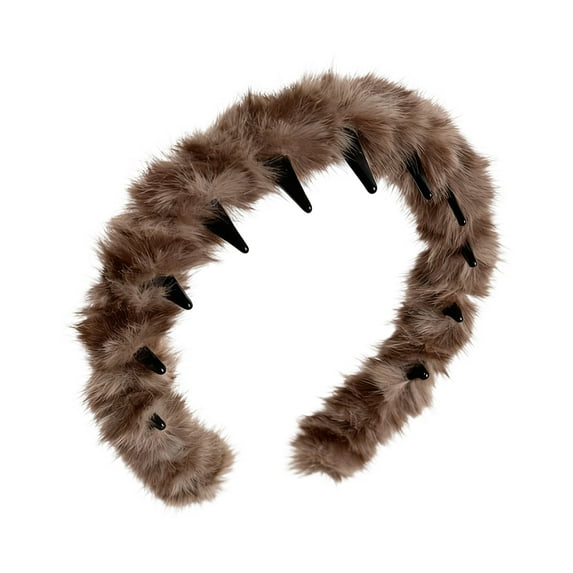 2. Plush Waved Headband Teeth Design Soft Unisex Hairband For Office ...