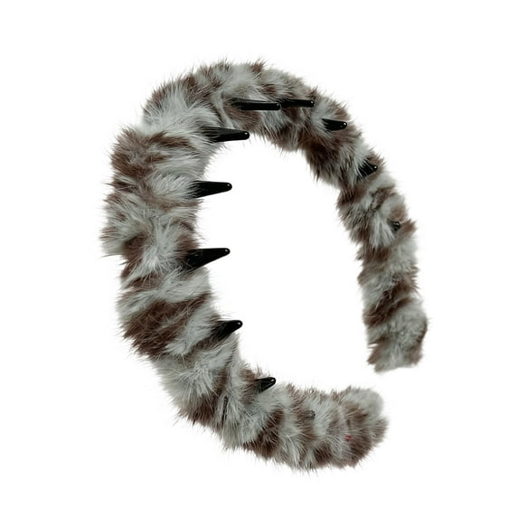 2. Plush Waved Headband Teeth Design Soft Unisex Hairband For Office ...
