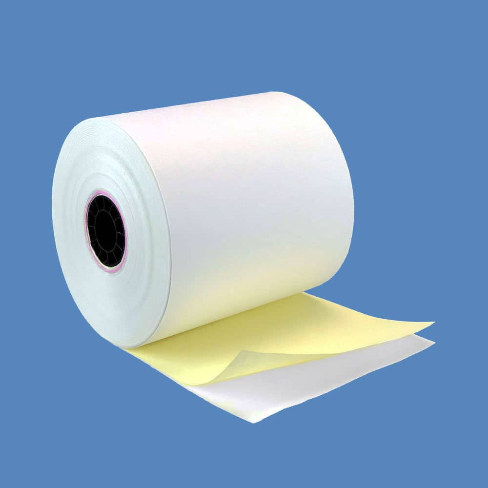 2-Ply: 3 in. width x 95 ft. length, White/Canary (50 Rolls /case ...