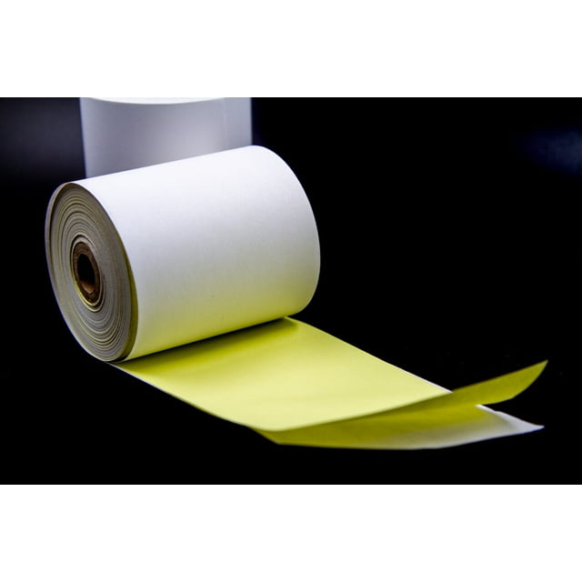 2-Ply Carbonless Receipt Paper Rolls White / Canary - Walmart.com