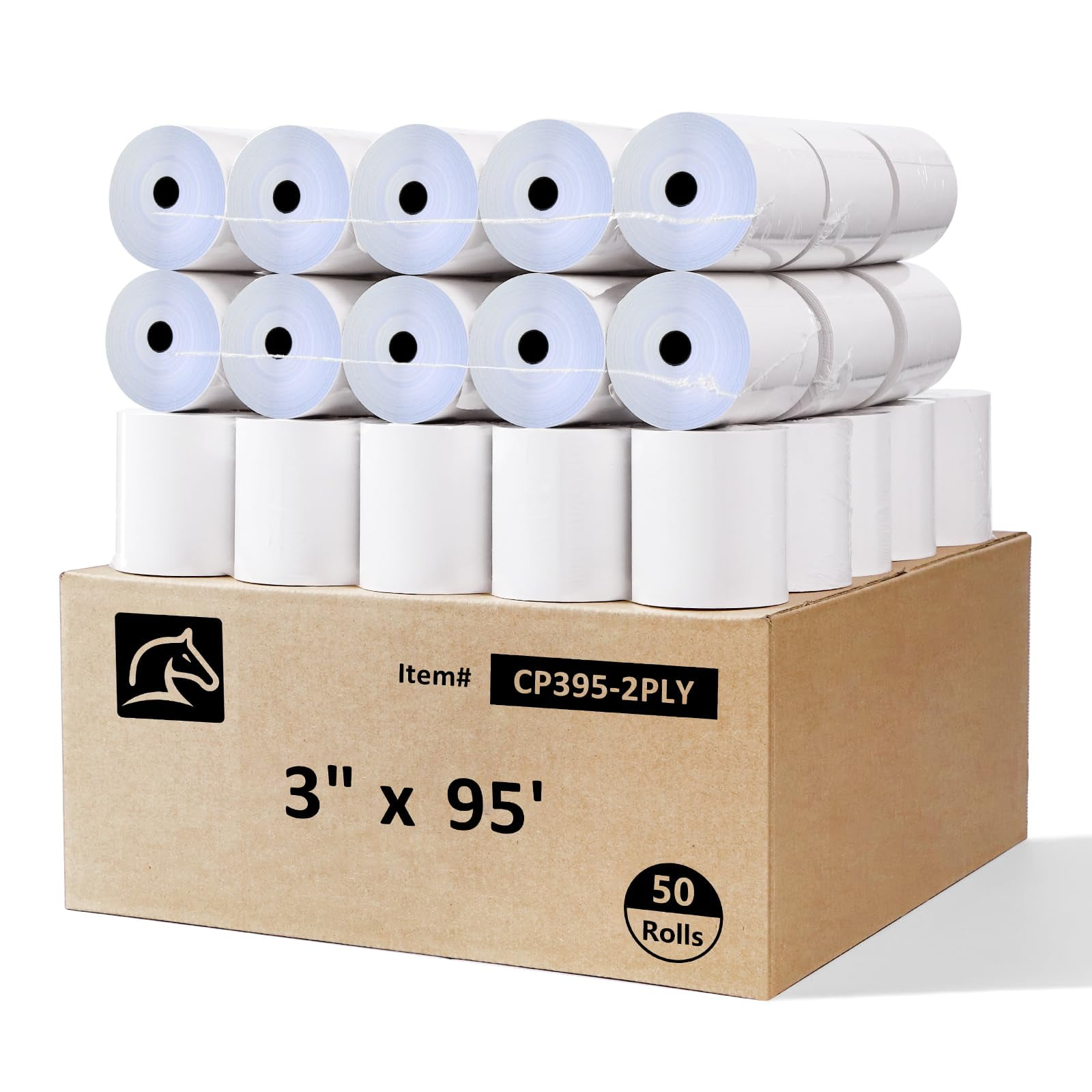2 Ply Carbonless Rolls 3" X 95 Feet White/Yellow Receipt Paper for ...