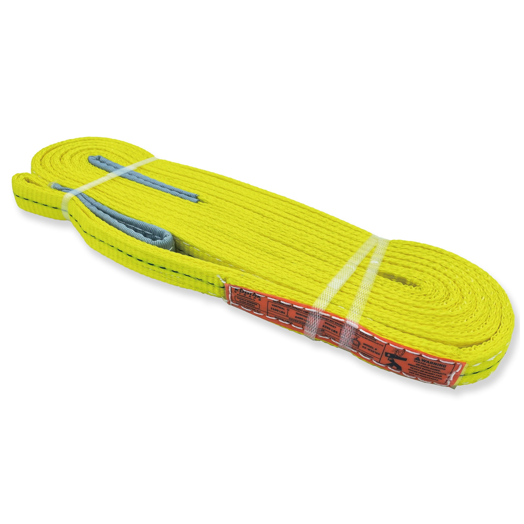 2-Ply Lifting Straps 1”x 20ft Webbing Sling Tree Saver 1Pack Heavy Duty ...