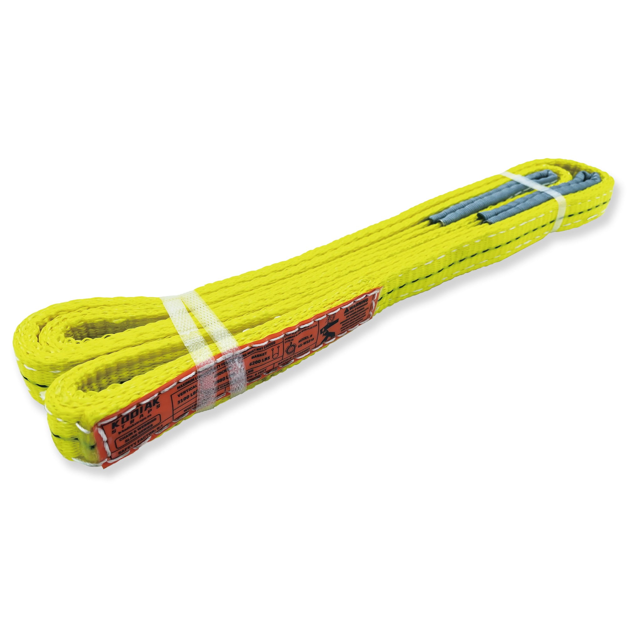 2-Ply Lifting Straps 1”x 8 ft Webbing Sling Tree Saver 1Pack Heavy Duty ...