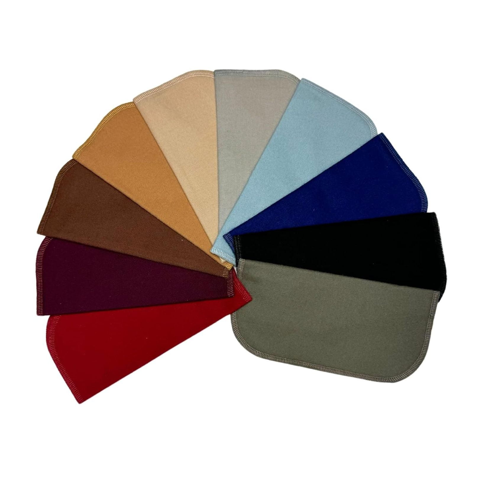 2 Ply Solid Flannel 8x8 Inches Set of 10 Full Earth Tone Colors ...