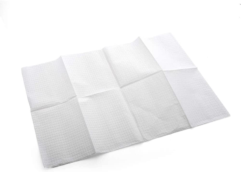 2-Ply Waffle Embossed Towels, Tissue, 13 Inch x 18 Inch, White (Case of ...