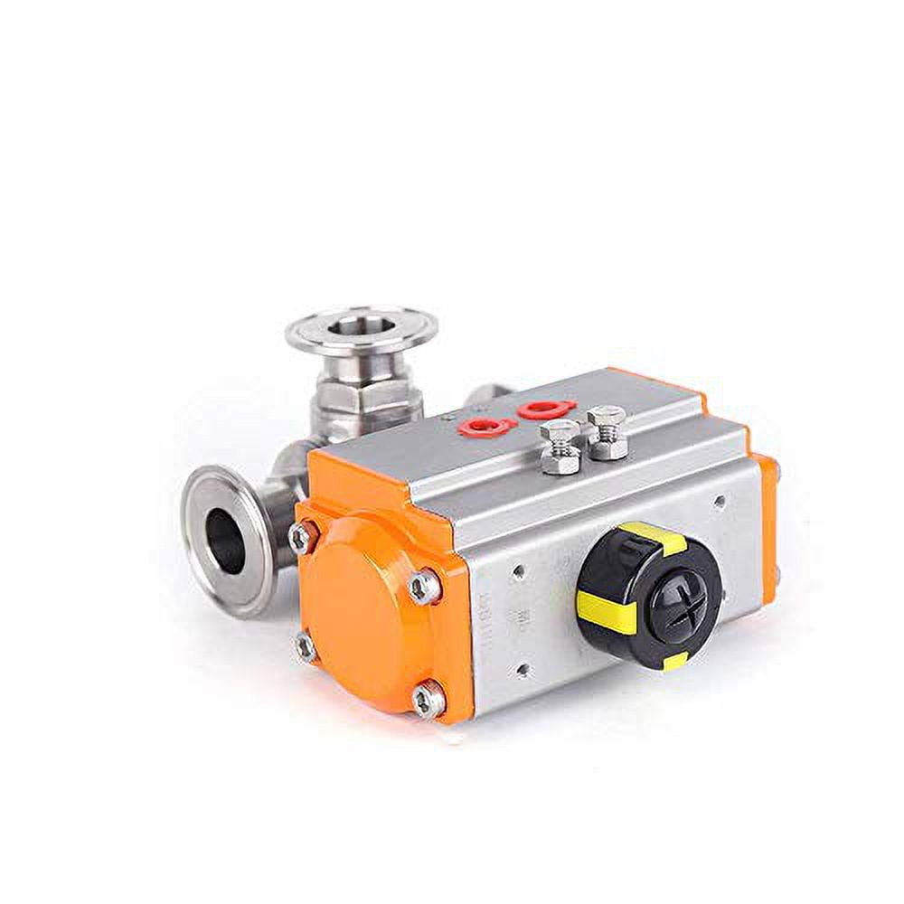 2" Pneumatic Air Actuated Ball Valve 3-Piece Double-Acting Pneumatic ...