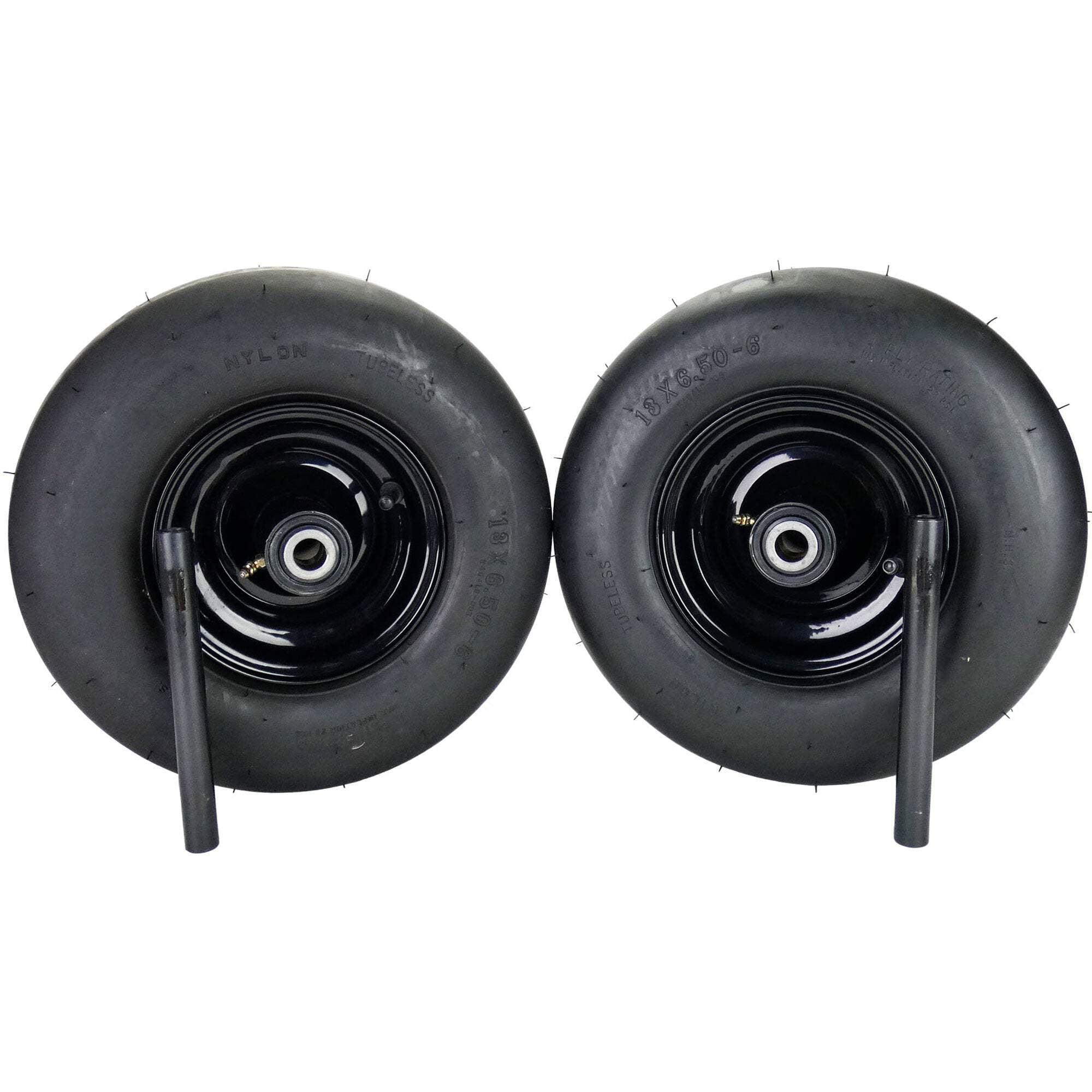 (2) Pneumatic Tire Assemblies 13x5.00-6 Fits Worldlawn Diamondback 48 ...