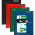 2-Pocket Folder, 4 Pack, Plastic Folder with Stay-Put Tabs and Prong ...