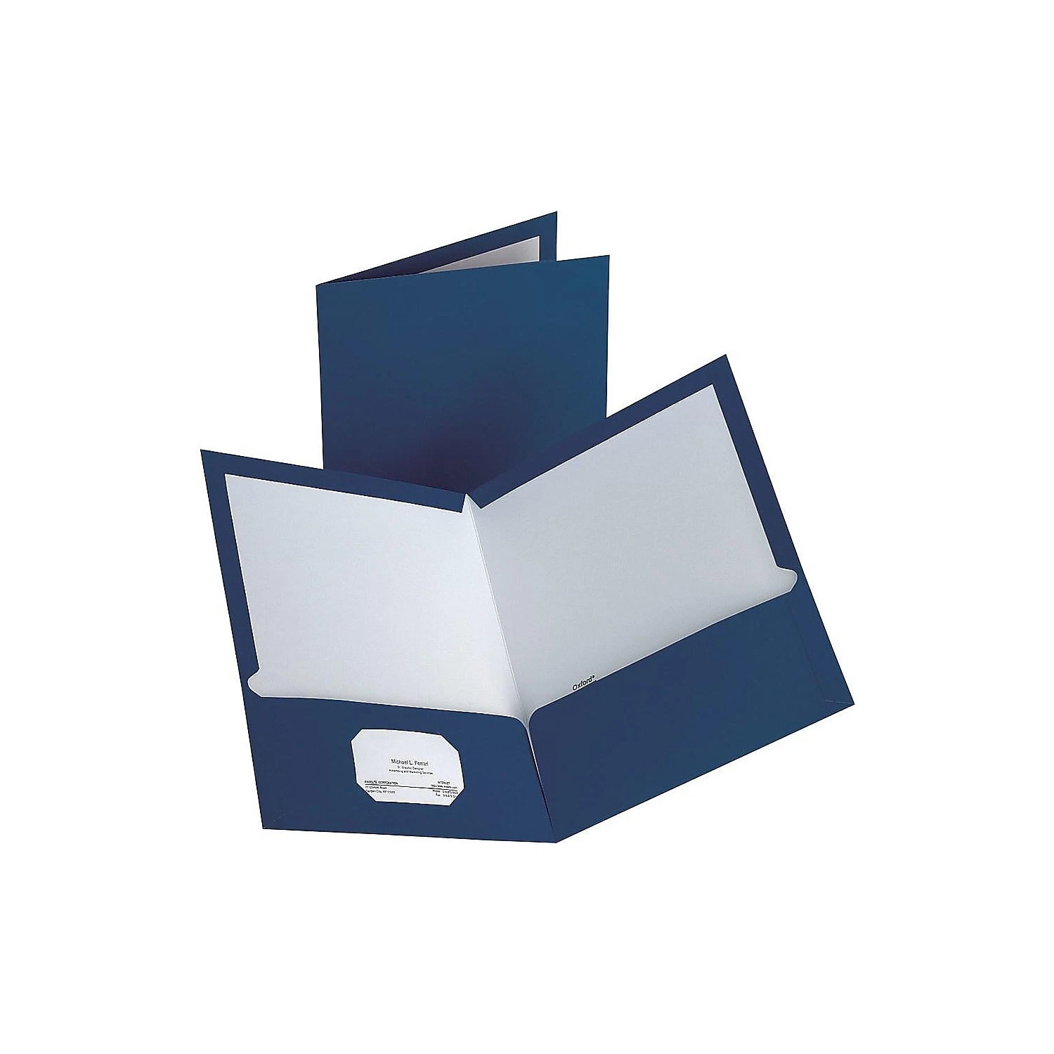 2-Pocket Laminated Folders Dark Blue 30/Carton ST13372-CCVS - Walmart.com