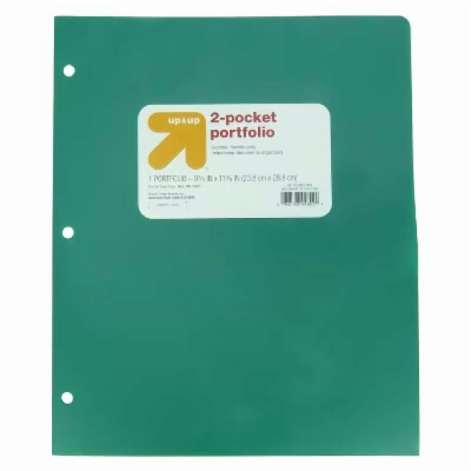 2 Pocket Plastic Folder Green - Polypropylene, 3 Hole Punched, 50 Sheet ...