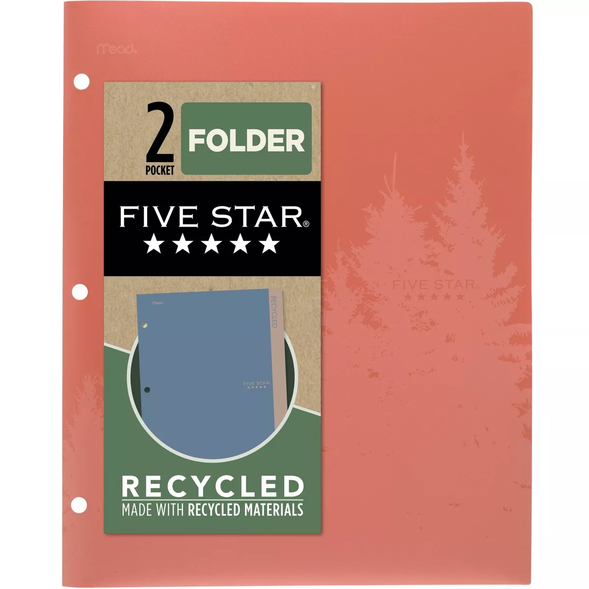 2 Pocket Plastic Folder Recycled Plastic Zion Clay - Walmart.com