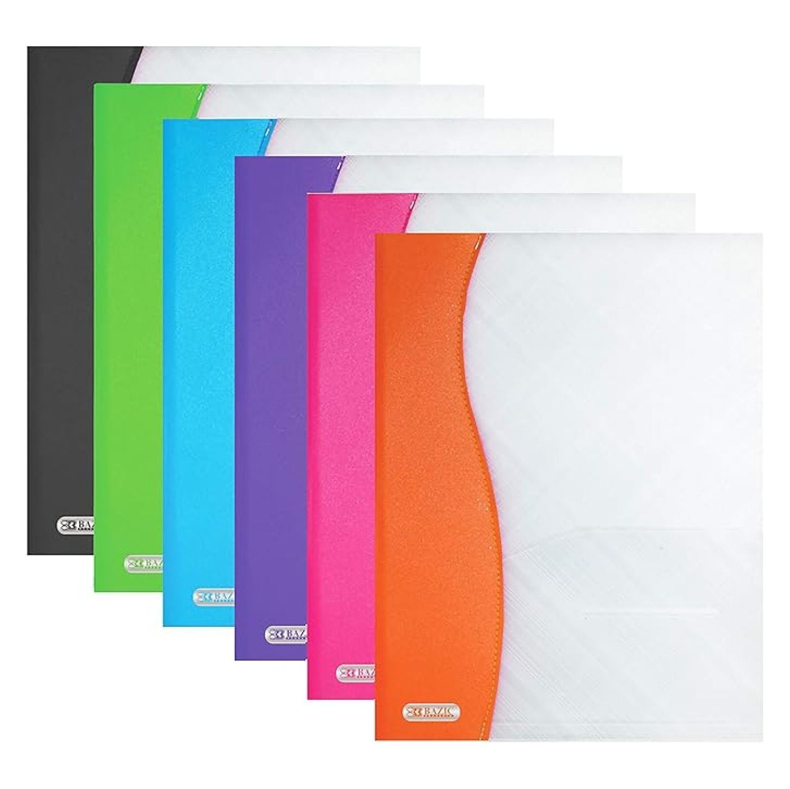 2 Pockets Folder, Two Color , Letter Size Plastic Folders Holder for ...