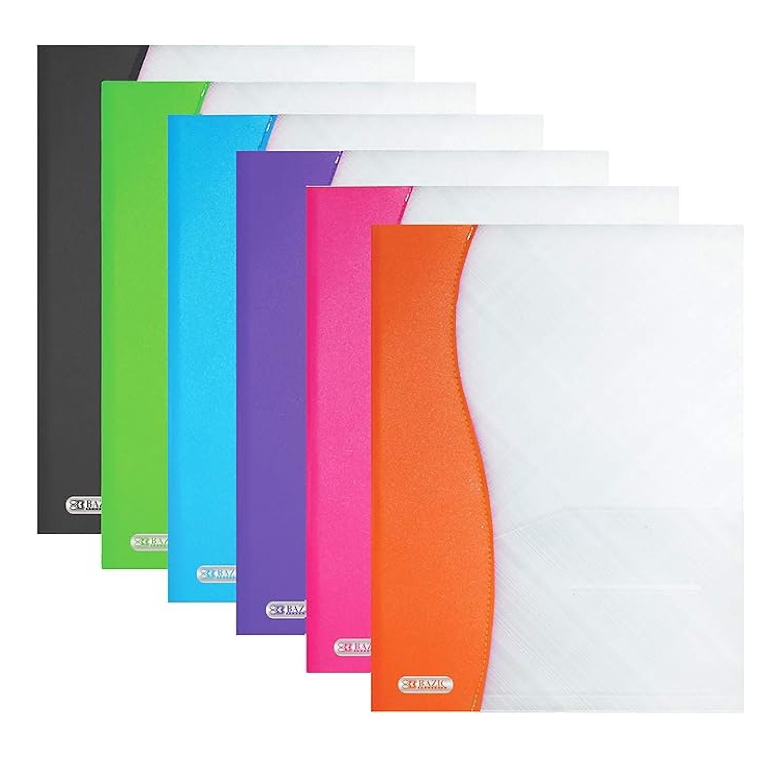2 Pockets Folder, Two Color , Letter Size Plastic Folders Holder for ...
