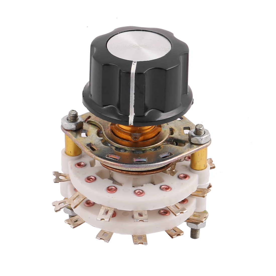 2 Pole 6 Position Dual Decks 14 Terminal Band Channel Rotary Switch w ...