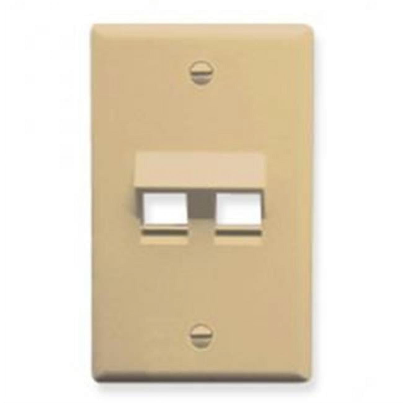 2-Port Angled Faceplate - 1-Gang - Ivory - Walmart.com