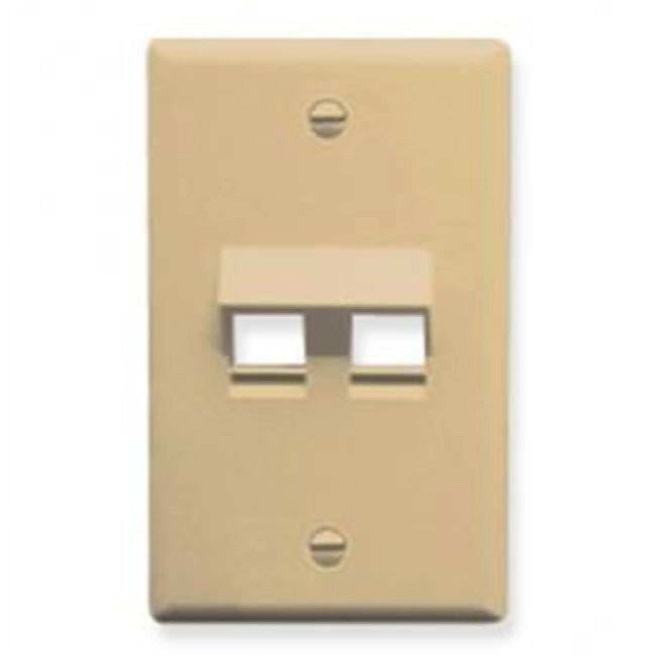 2-Port Angled Faceplate - 1-Gang - Ivory - Walmart.com