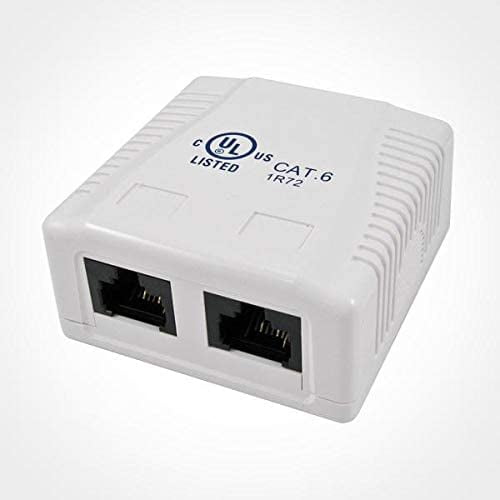 2 Port Cat6 Surface Mount Box - Walmart.com