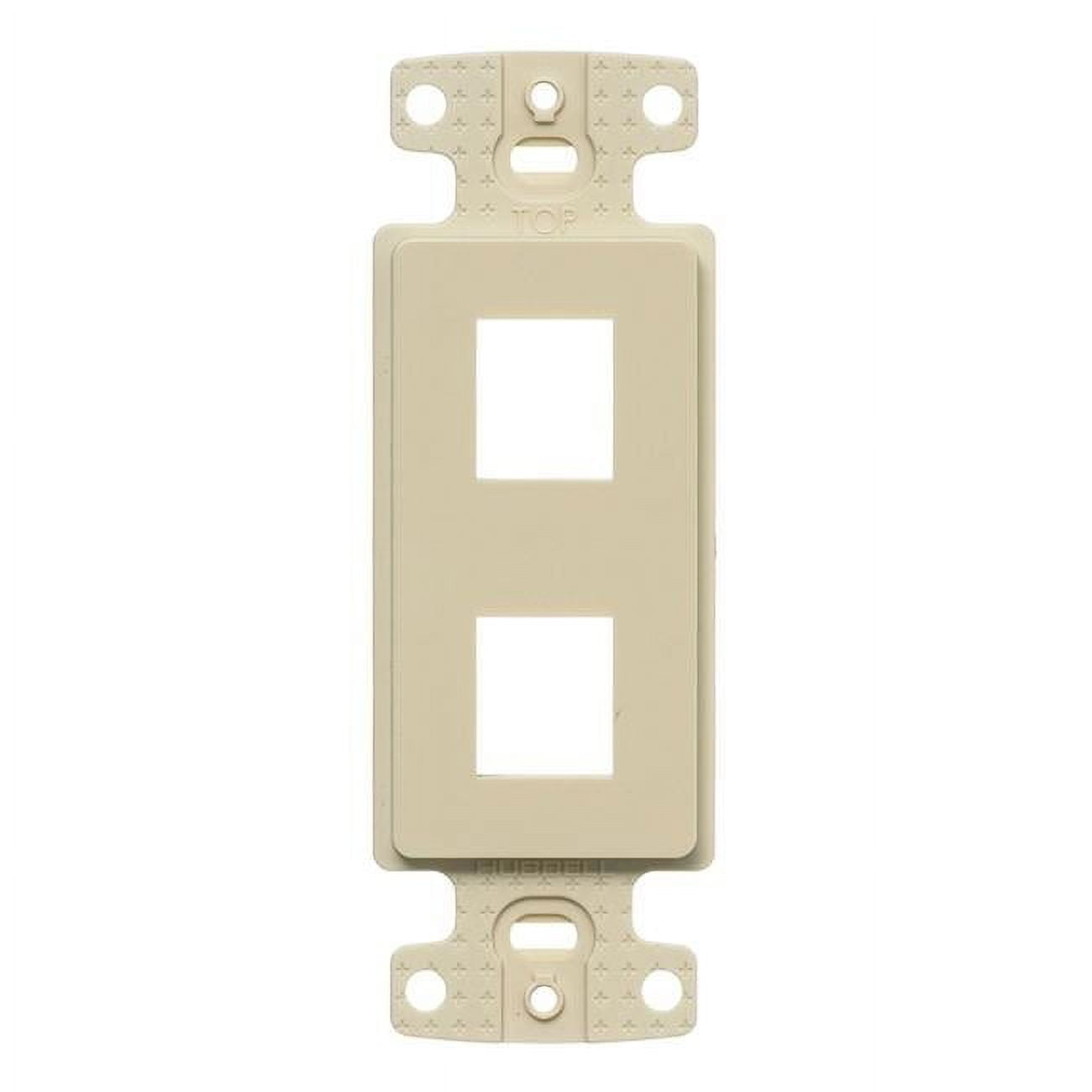 2 Port Decorator Keystone Frame Plate, Ivory - Walmart.com
