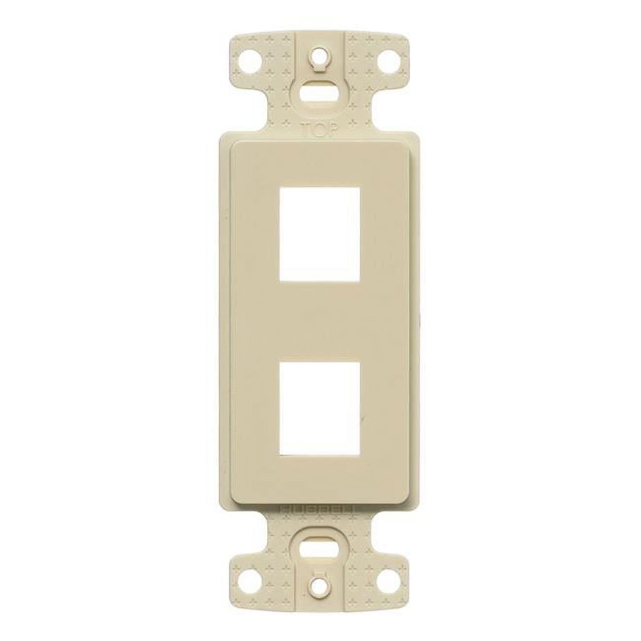 2 Port Decorator Keystone Frame Plate, Ivory - Walmart.com