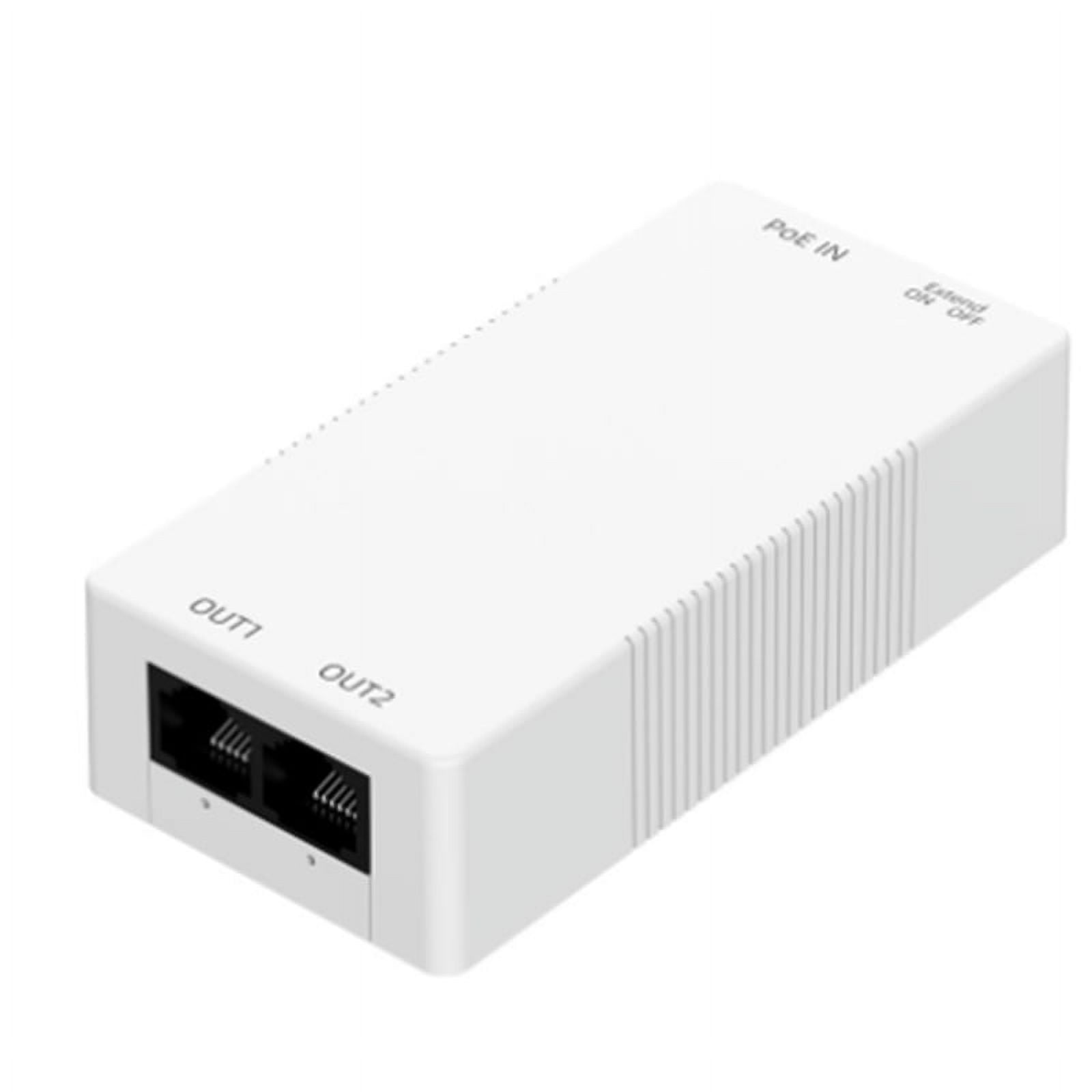 2 Port Gigabit POE Repeater 100/1000M 1 to 2 PoE Extender with IEEE802 ...
