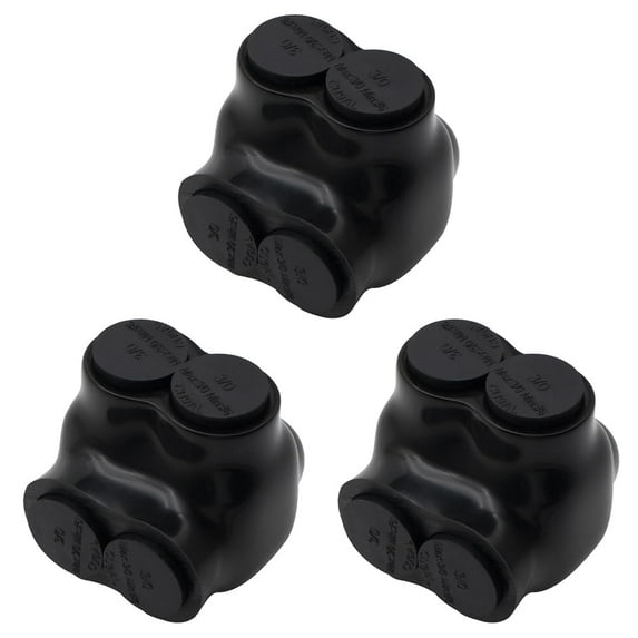 2-Port Insulated Multi Tap Connector, 3/0-6AWG Insulated Inline Splice ...