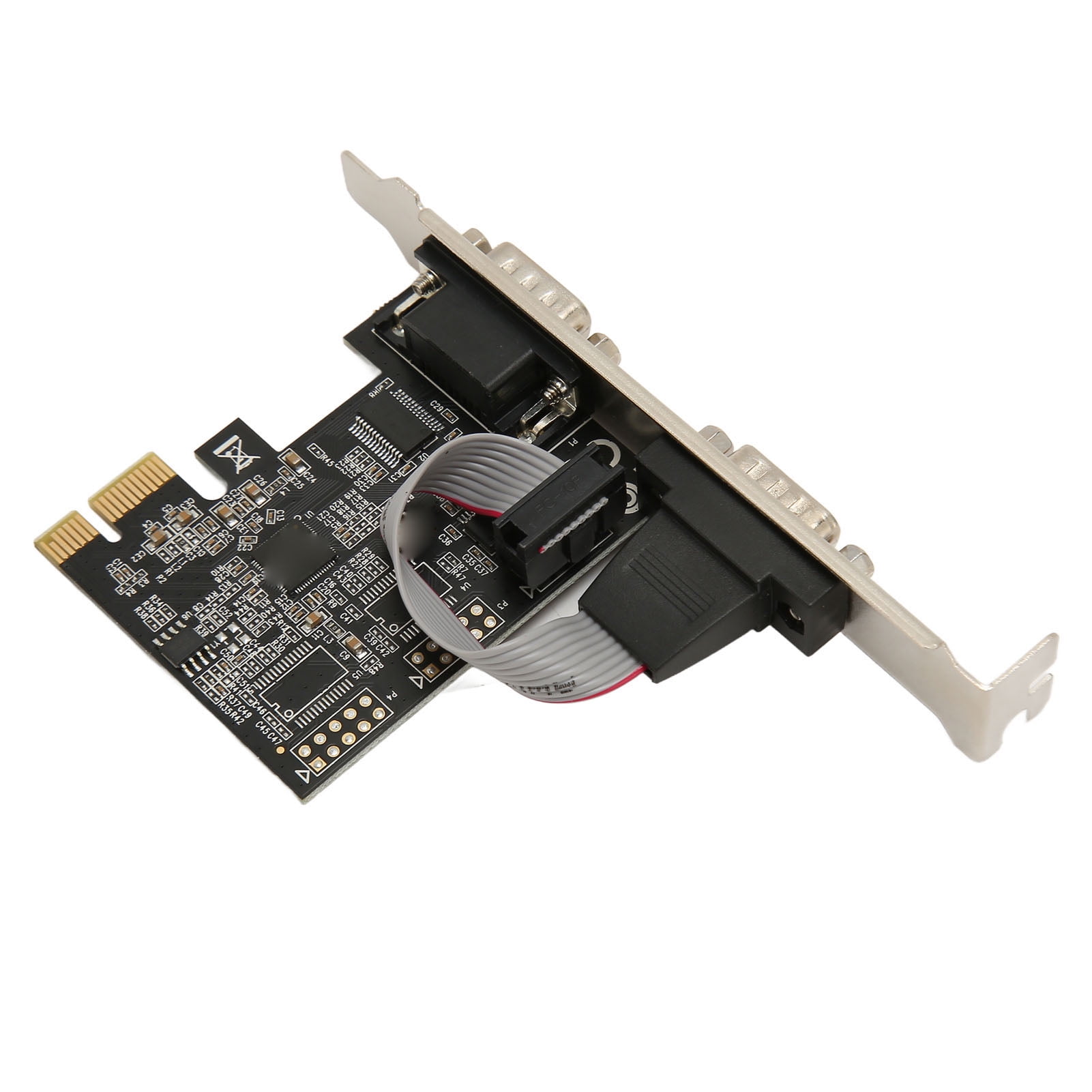 2 Port PCI Express RS232 DB9 Serial Port Card PCIe Serial Expansion ...