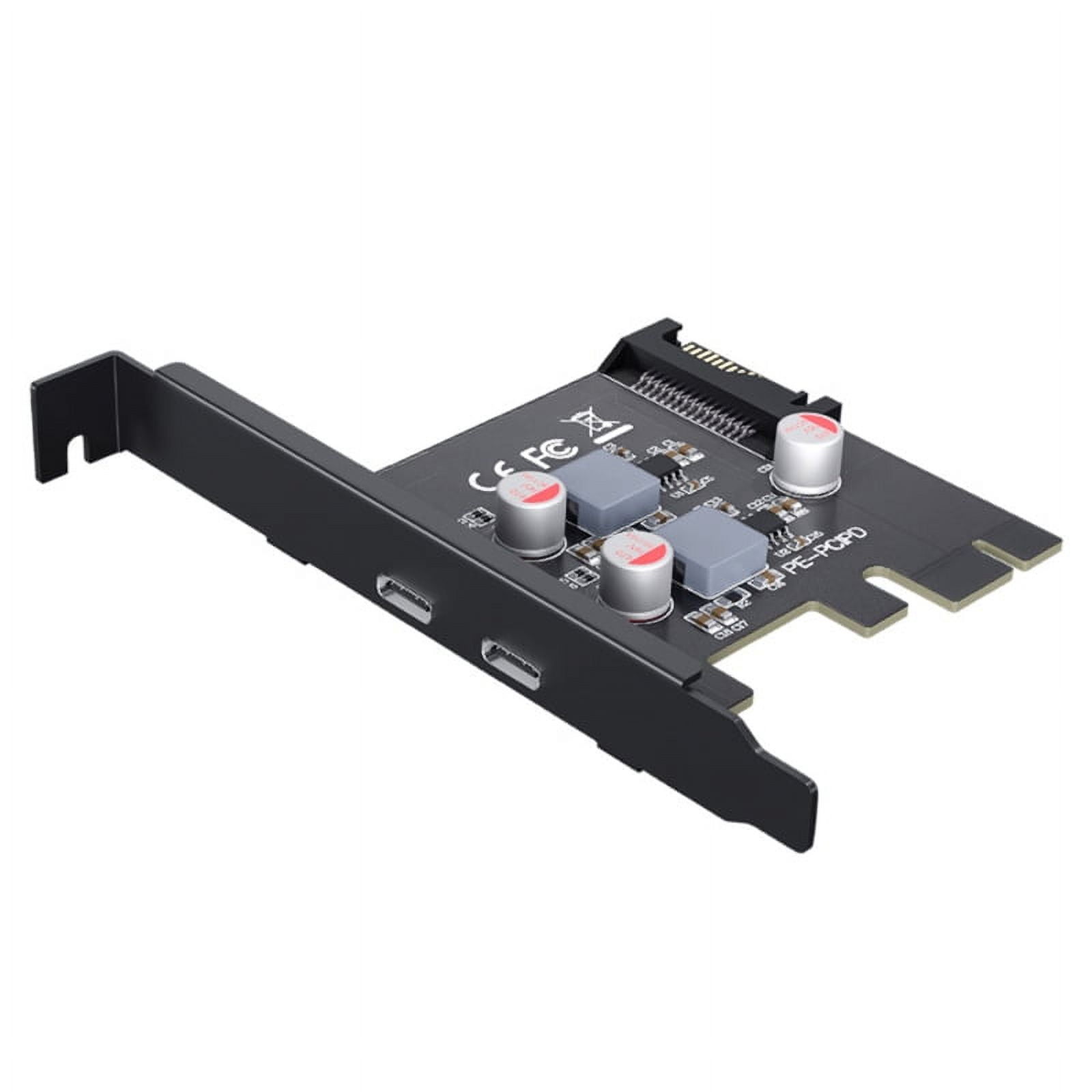2-Port PCI for Express Expansion Card Internal USB-C Hub PCI-E USB Add ...