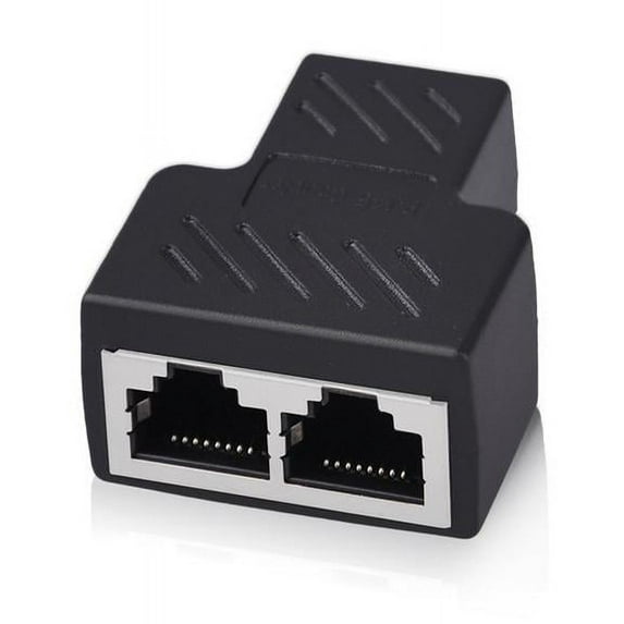 2-Port RJ45 Ethernet Splitter Adapter,LAN Cable Hub for Sharing One ...