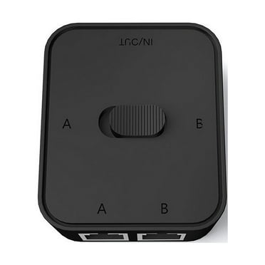 Kentek RJ45 2 Way Manual Data Switch Box Push Button Style Network I/O ...