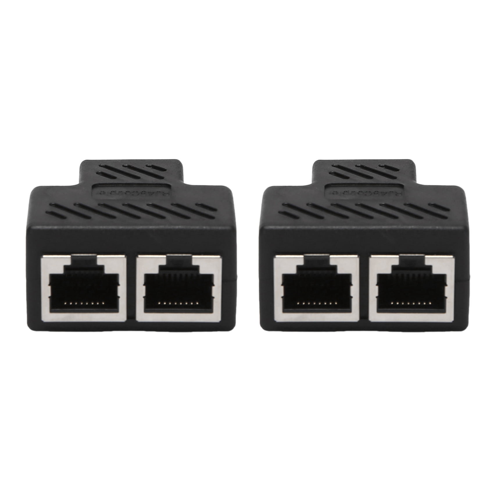 2 Port RJ45 Splitter Adapter LAN Network Ethernet Extender Connector ...