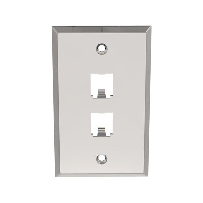 2-Port Stainless Steel Faceplate - Walmart.com