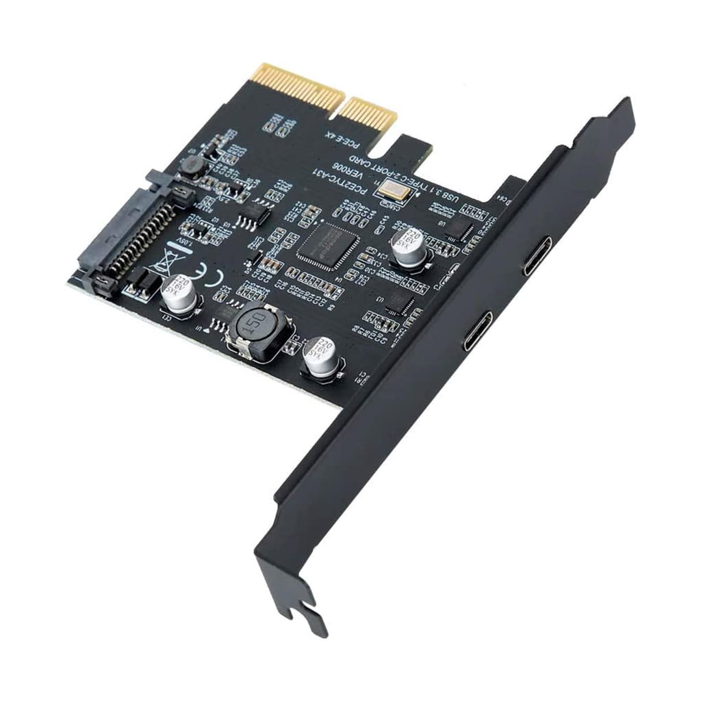 2-Port Type-C PCI-E Expansion Card PCI-Express 4X to USB 3.2 Gen ...