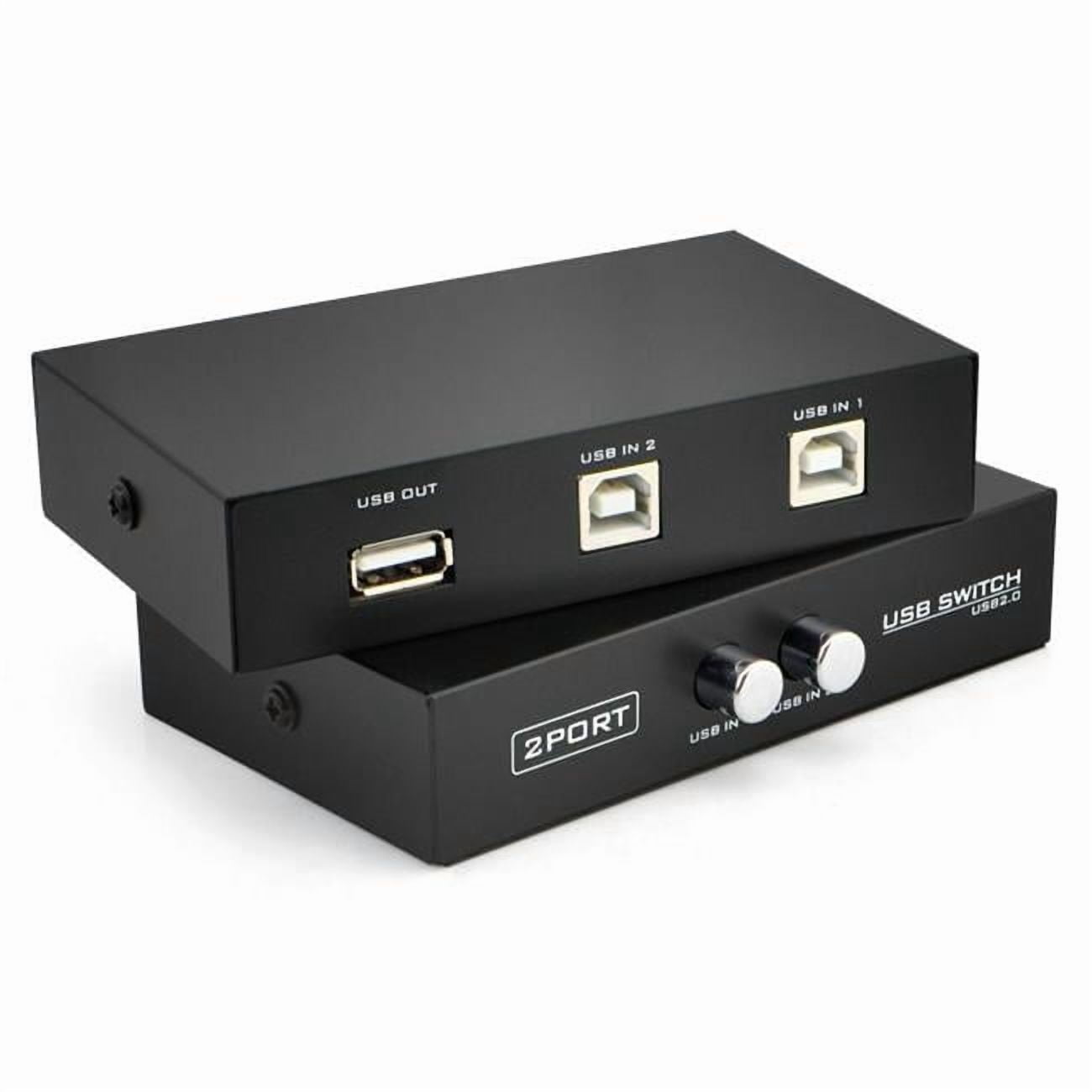 2 Port USB 2.0 Manual Sharing Switch Box with Share Hub Selector for PC ...