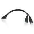 2 Port USB 3.0 A Female to 20 Pin Header Motherboard Cable Internal ...