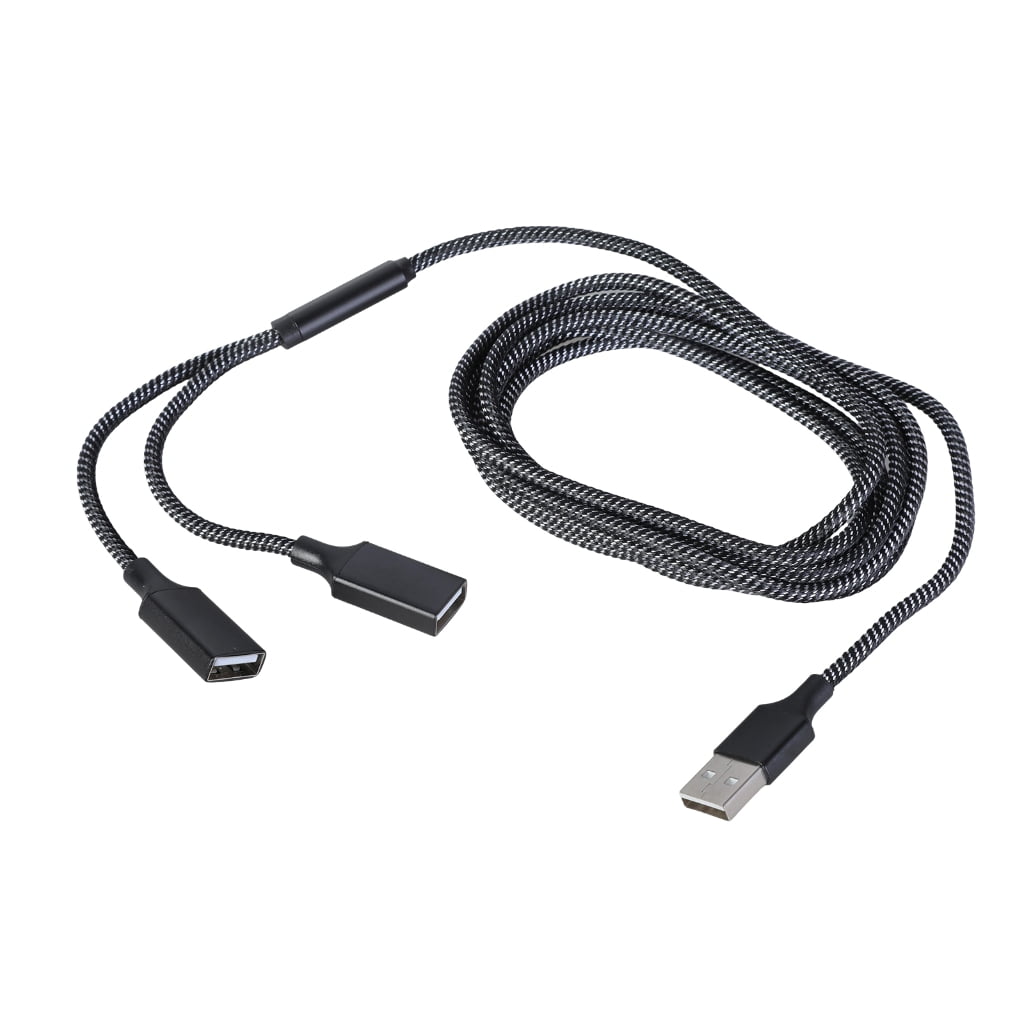2 Port USB Extender Male to Double Female Extension for Flash Drive ...