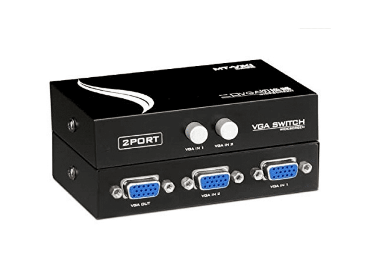 2-Port VGA Switch Video Audio Switcher Box (HDDB15 + 3.5mm) for PC or ...